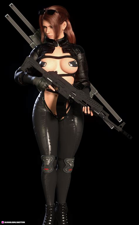 Rule 34 1girls 2022 3d Black Background Bodysuit Female Female Only Gun Holding Gun Holding