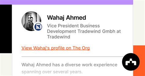 Wahaj Ahmed Vice President Business Development Tradewind Gmbh At Tradewind The Org