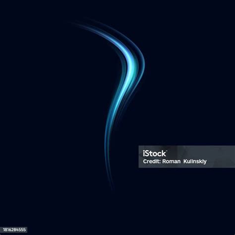 파랗게 빛나는 반짝이는 선 벡터 블루 라이트 효과 네온 속도 모션 곡선 스피드 라인 벡터 0명에 대한 스톡 벡터 아트 및 기타 이미지 Istock