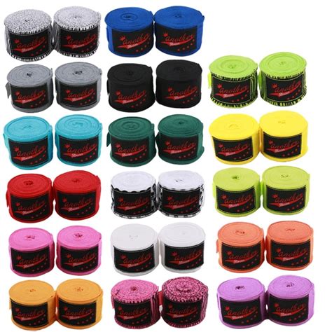 권투 붕대 손목 랩 전투 권투 스포츠 킥복싱 무에타이 핸드 랩 훈련 장갑 35m 코튼 Mma 핸드 랩 Aliexpress