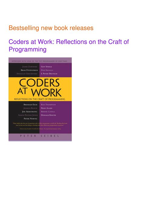 Ppt Download Book Pdf Coders At Work Reflections On The Craft Of
