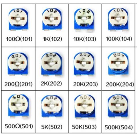 โวลลุ่ม เกือกม้า Vr Variable Resistor ตัวต้านทานปรับค่าได้ สามารถเลือกค่าได้ ชุด 10 ตัว