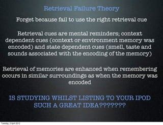 Lesson 1 Forgetting Memory Loss PDF