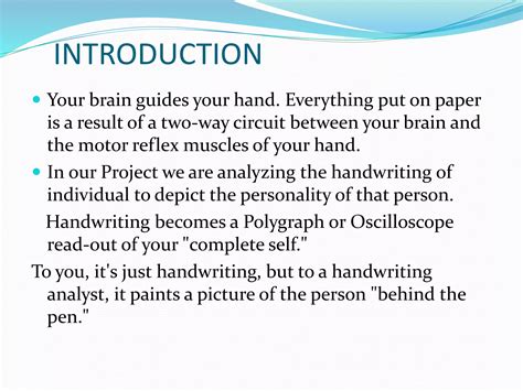 Personality Prediction Using Handwriting Analysis Pptx Photo