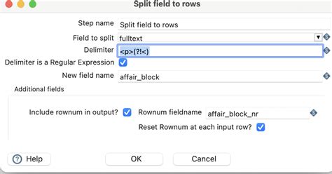 Split Field To Rows With Lookahead Regex Pentaho And Apache Hop Hints