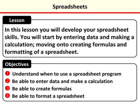 Spreadsheets Ppt