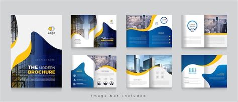 크리에이 티브 Buiness Bifold 브로셔 디자인 또는 회사 프로필 브로셔 템플릿 프리미엄 벡터