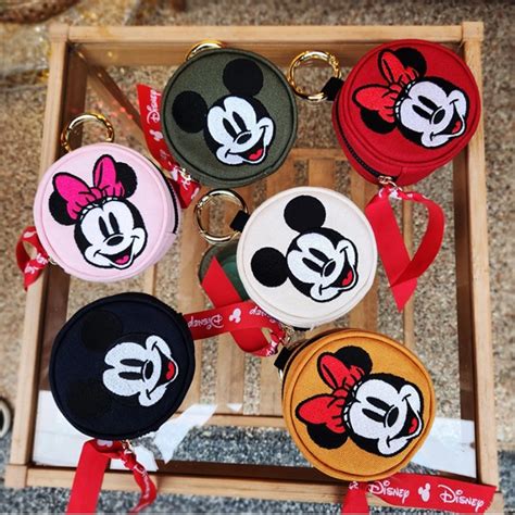 미키넛 미니백디즈니정품백참가방장식용고리동전가방코인가방미니백동전지갑패브릭면그림자수동그라미가방미니가방