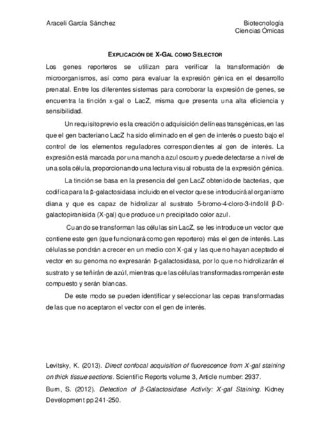 Explicacion De X Gal Pdf