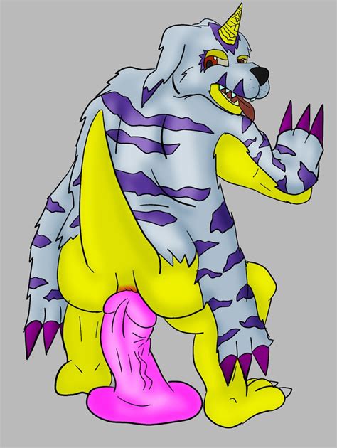 Rule 34 Anal Clothing Digimon Dragon Gabumon Horn Lizard Male Male Only Muskie Red Eyes