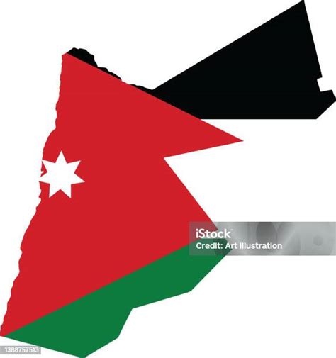 Png 또는 투명 한 배경에 격리 지도에 요르단 플래그 요르단의 상징 배너에 대 한 템플릿 광고 상업 비즈니스 일치 국가 벡터 일러스트 공휴일에 대한 스톡 벡터 아트 및