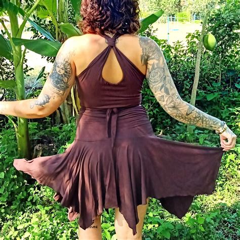 Pixie Skirt And Devi Top 2 Piece Set In Stretchy Viscose Eco Fabric Fits