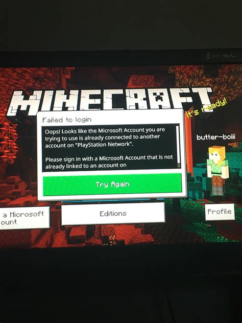 Microsoft Account Wont Sign In Minecraft Ps4 Mcrsq