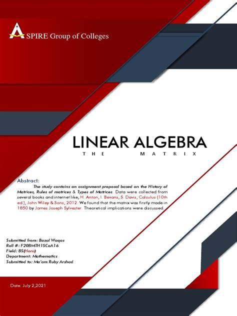 History And Intro Of Matrices Pdf Matrix Mathematics Functions And Mappings