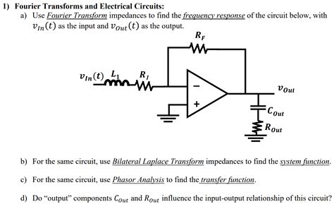Solved Fourier Transforms And Electrical Circuitsa ﻿use