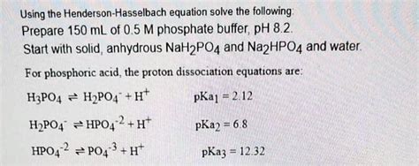 Phosphate Buffer System Equation