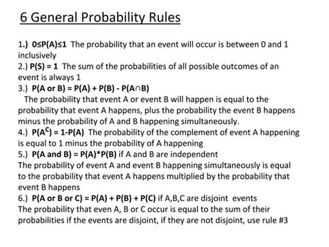 General Probability Rules Ppt