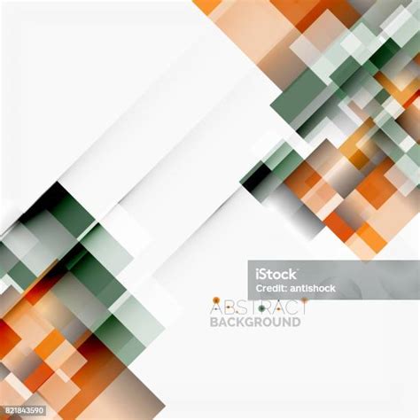 개요 블록 템플릿 디자인 배경 백색에 간단한 도형 직선과 사각형 0명에 대한 스톡 벡터 아트 및 기타 이미지 0명 가능성 개념 Istock