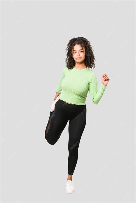 Premium Photo Young African American Woman Full Body Isolated