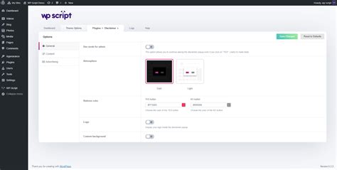 WPS Disclaimer WP Script WordPress Plugin