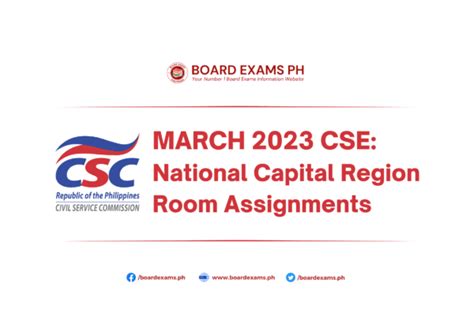 Room Assignments March 2023 Cse Ppt National Capital Region Board Exams Ph