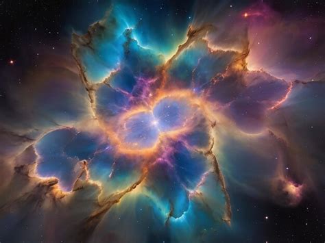 The Radiant Dance Of The Iridescent Space Cloud Premium Ai Generated