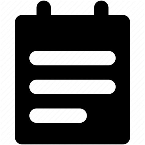 Calendar Frame Notepad Schedule Text Sheet Icon