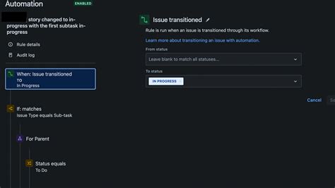 Updating The Stories And Epics With The First Transition Of The Subtask