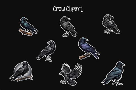 Crow Clipart Graphic By Charmsnkissesxoxo · Creative Fabrica