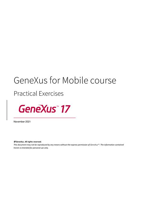gene xus 17for mobile course practical exercises en genexus for mobile course practical