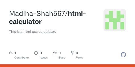 Github Madiha Shah567html Calculator This Is A Html Css Calculator