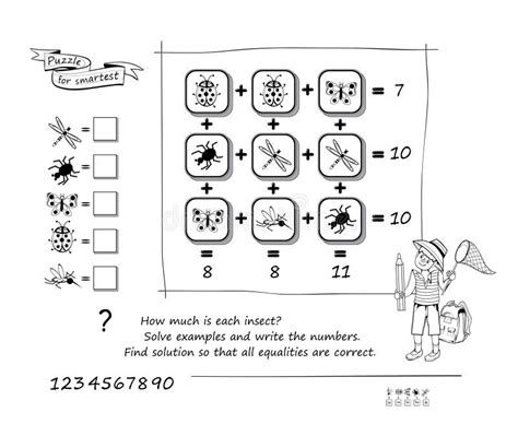 Math Logic Puzzle Game For Smartest How Much Is Each Insect Solve