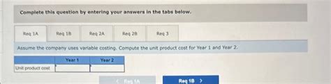 solved exercise 6 9 static variable and absorption costing