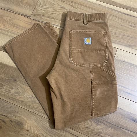 Vintage 2000s Tan Carhartt Double Knee Waist Depop