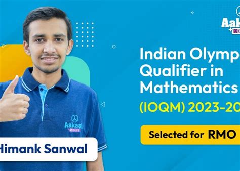 From Preparation To Victory Himank Sanwals Success Story With Aakash Modules In Ioqm 2023