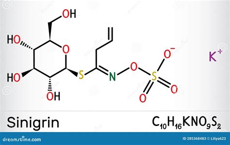 Sinigrin Molecule Molecular Structures Allyl Glucosinolate 3d Model Structural Chemical