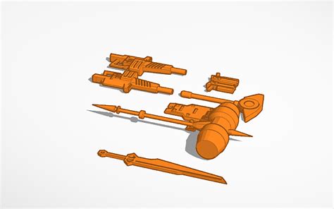 3d Design Simple Gundam Style Weapons Tinkercad