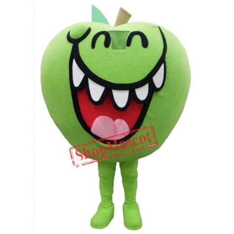 Green Apple Mascot Costume Free Shipping