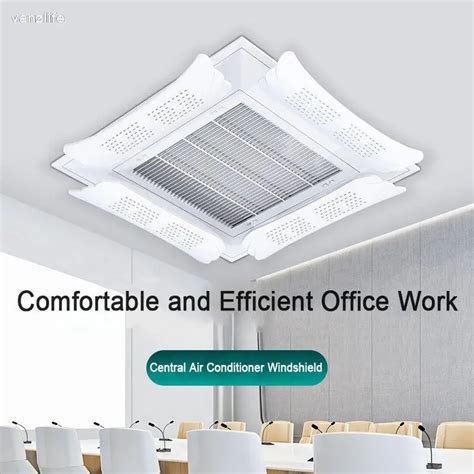 홈 오피스 중앙 에어컨 바람 디플렉터 콘센트 배플 에어 가이드 직접 불어 바람막이 천장 매달린 바람 차단 Aliexpress