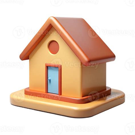 Elegant Rustic A Simple House With A Square Base And Triangular Roof