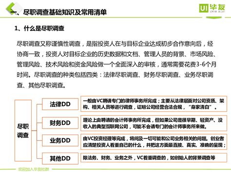 毕友：创业者配合投资人尽职调查（dd） 的正确姿势pptx 毕友我师智库 我的文库