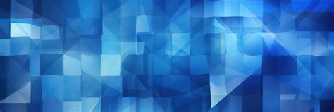 Abstract Blue Geometric Background Premium AI Generated Image
