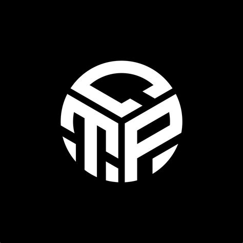 Ctp Letter Logo Design On Black Background Ctp Creative Initials Letter Logo Concept Ctp