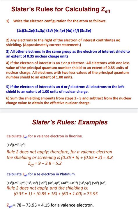 How Can Apply Slater Rule