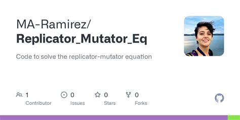 Github Ma Ramirezreplicatormutatoreq Code To Solve The Replicator