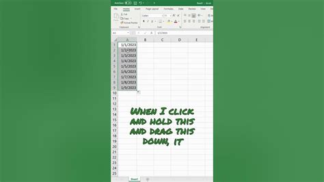 How To Increment Date In Excel Youtube