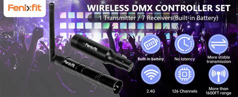 Fenixfit Wireless Dmx512 Transmitter Receiver Rechargeable Dmx Wireless 1
