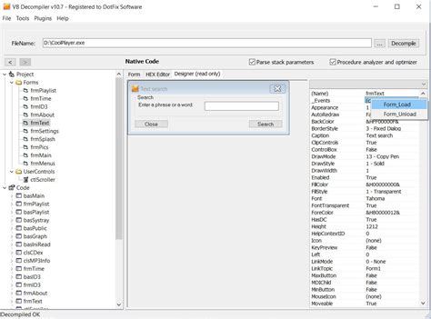 Vb Decompiler Explore Your VB Code Like In A Visual Studio
