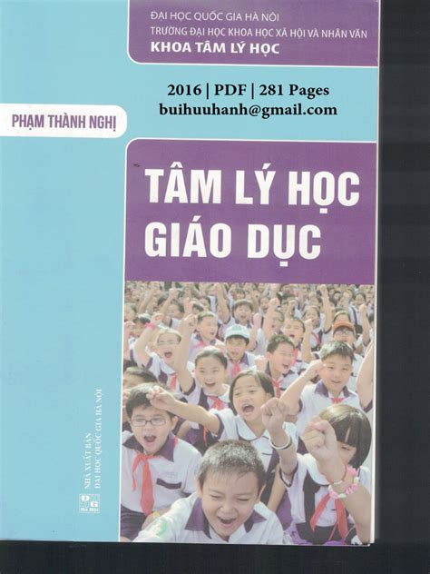 Tâm Lý Học Giáo Học Nxb Đại Học Quốc Gia 2016 Tác Giả Phạm Thành