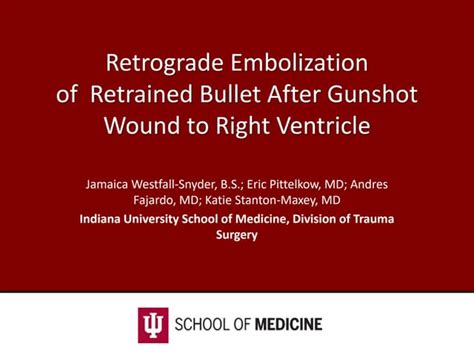 Venous Bullet Embolization Presentation Finalpptx